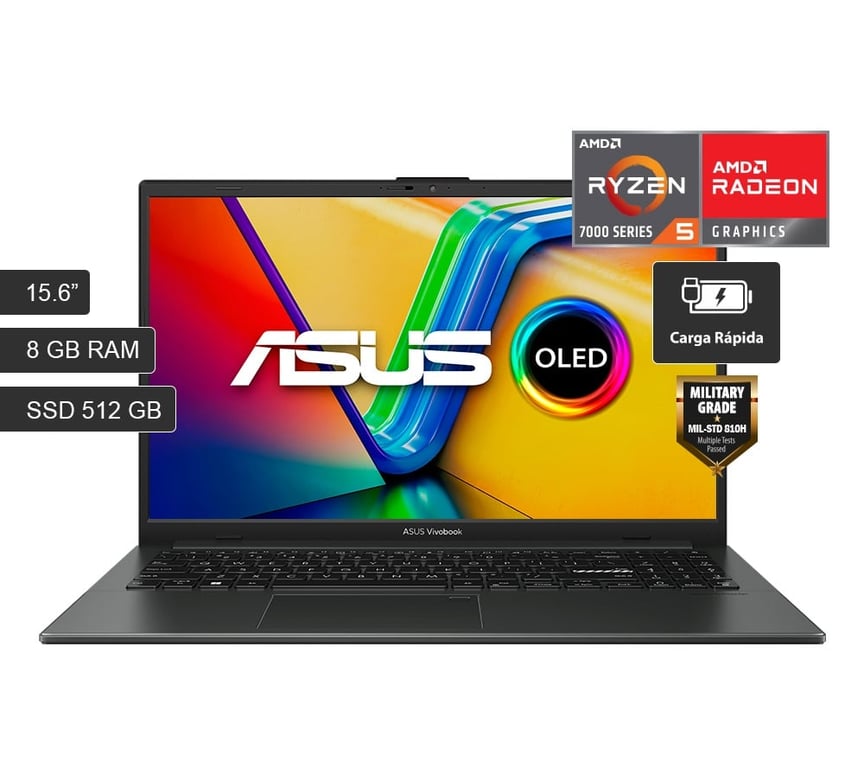 Laptop Asus Vivobook E1504F 15.6'' FHD OLED, Ryzen | Compara precios con Compy.pe